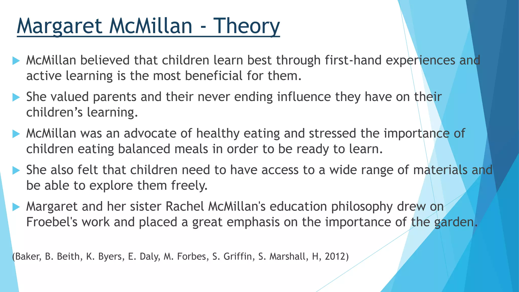 Margaret mc millan play as sensory learning | PPTX