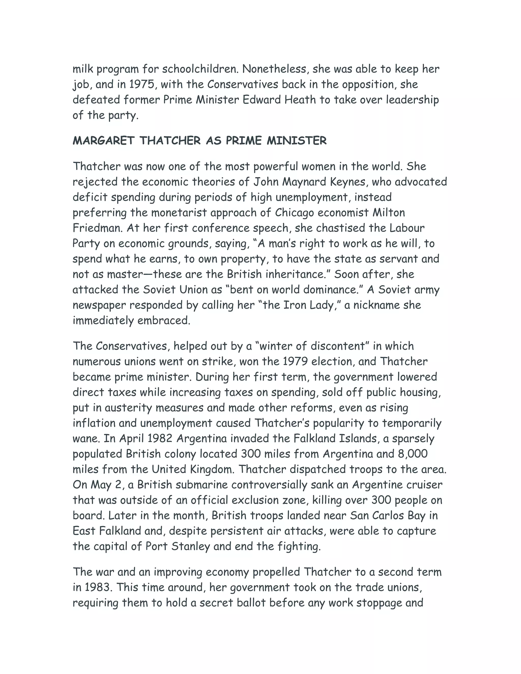 Margaret Thatcher | DOC