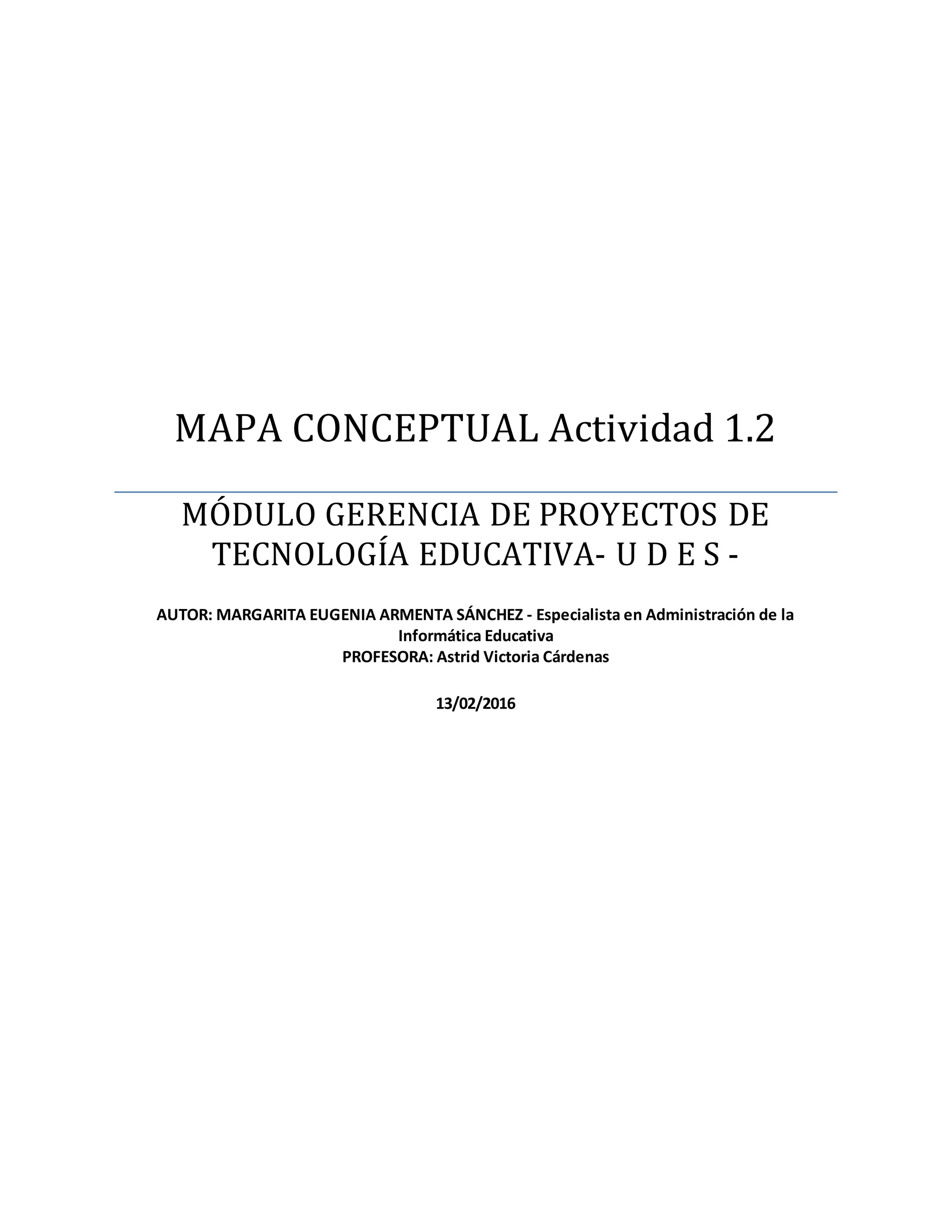 Mapa Conceptual-Módulo Gerencia de Proyectos- UDES-2016 | PDF