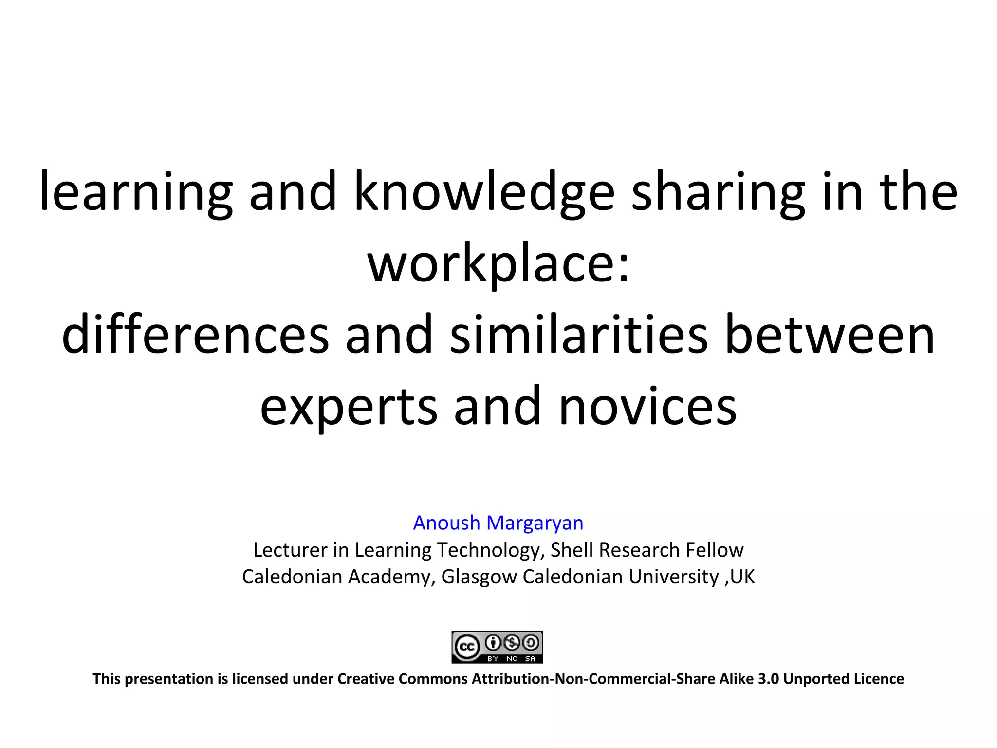 Learning and knowledge sharing in the workplace | PPT