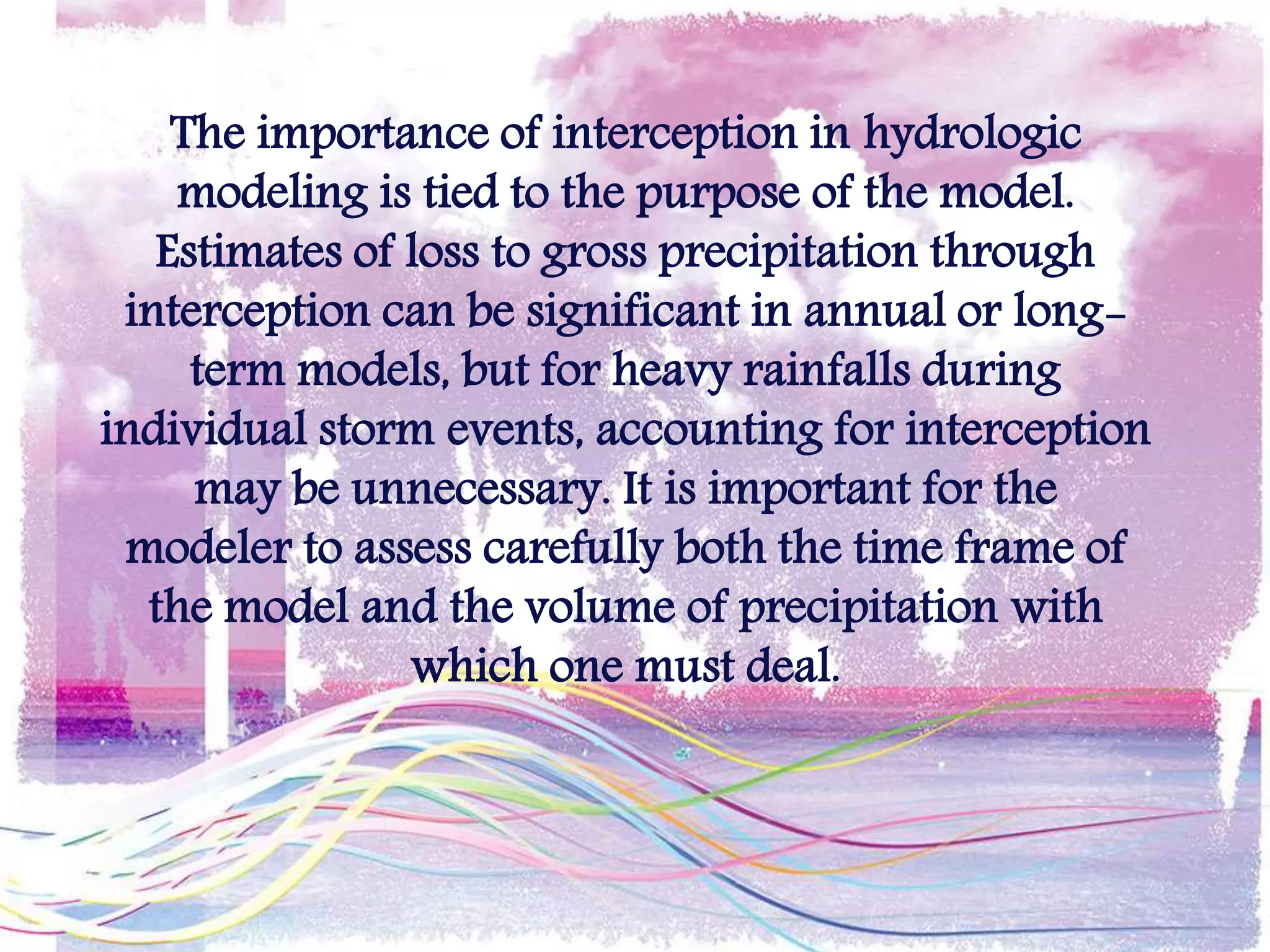 Interception and Depression Storage | PPTX