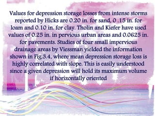 Interception and Depression Storage | PPTX
