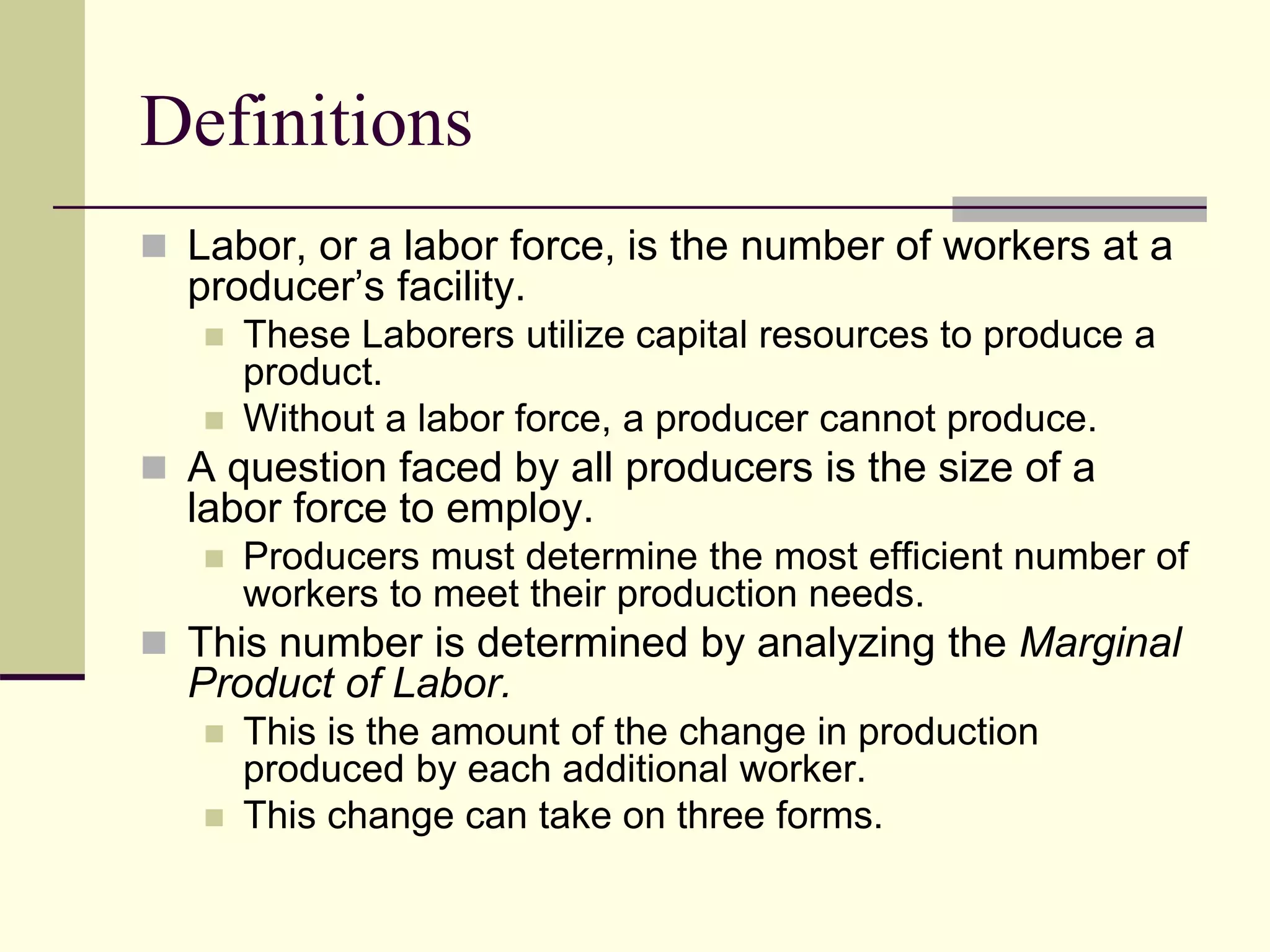 Marginal Product of Labor | PPTX