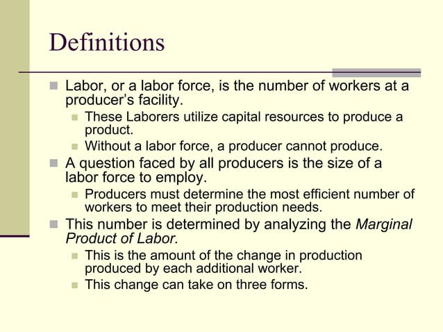 Marginal Product of Labor | PPTX