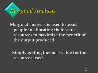 Marginal analysis | PPT