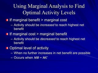 Marginal analysis for optimal decision | PPT
