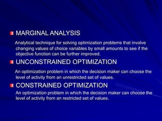 Marginal analysis for optimal decision | PPT