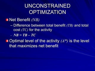 Marginal analysis for optimal decision | PPT