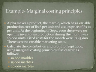 Marginal and absorption costing | PPT | Stocks and Bonds | Personal ...