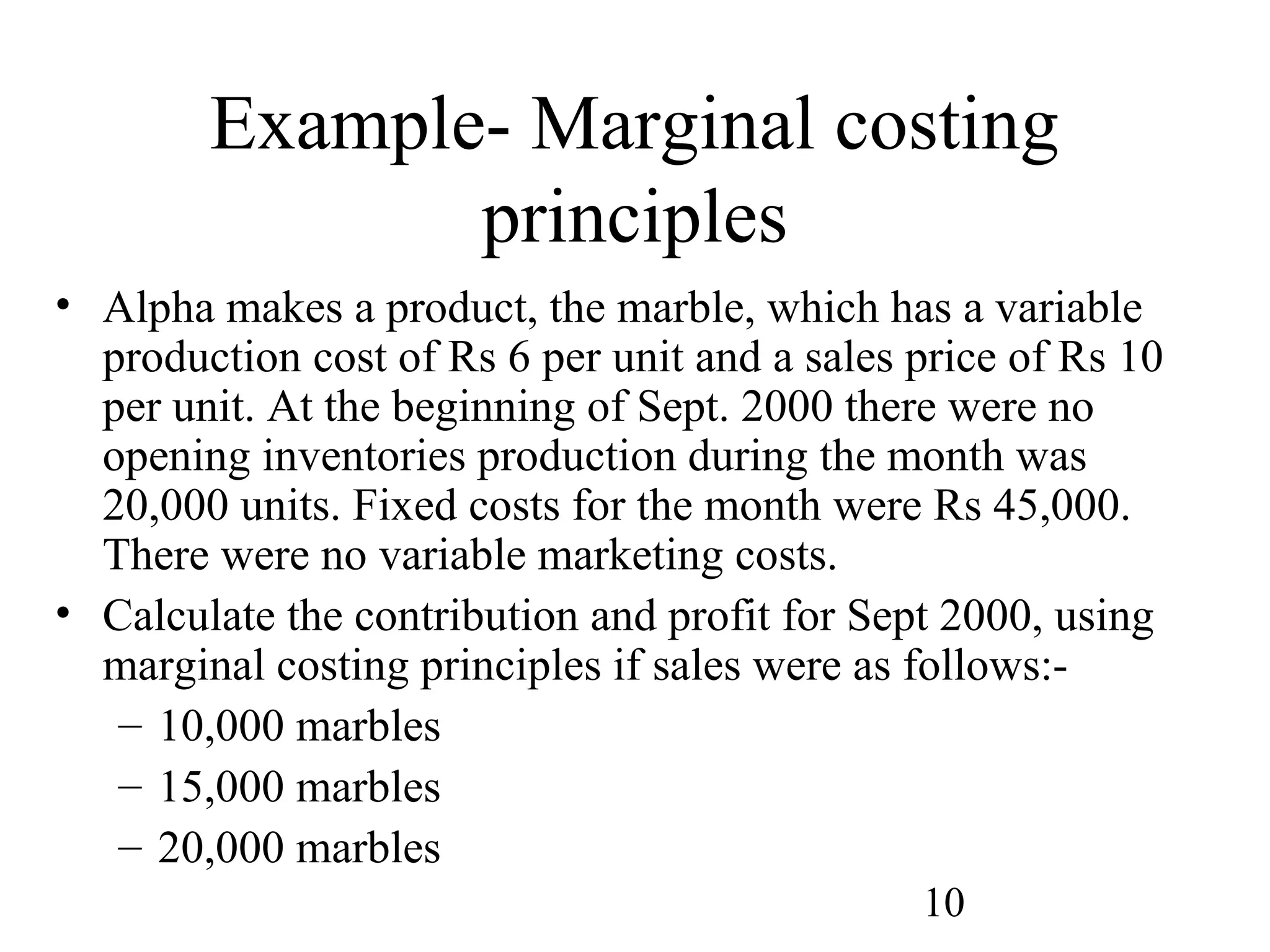 Marginal and absorption costing | PPT