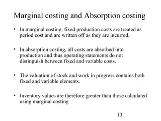 Marginal and absorption costing | PPT