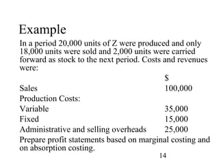 Marginal and absorption costing | PPT