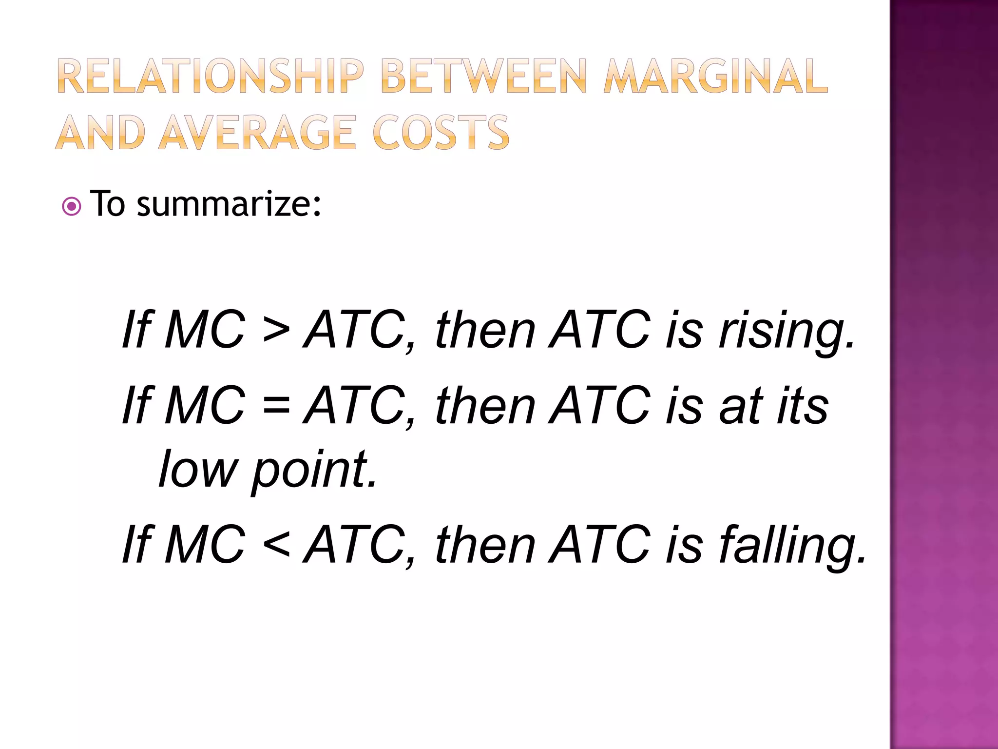 Marginal and average cost | PPTX