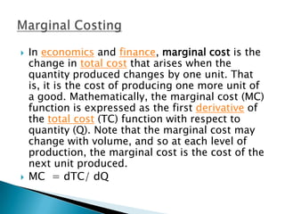 Marginal cost & cost sheet ppt 1 | PPTX