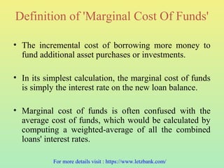 Marginal cost funds | PPT