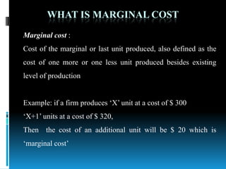 Marginal Cost