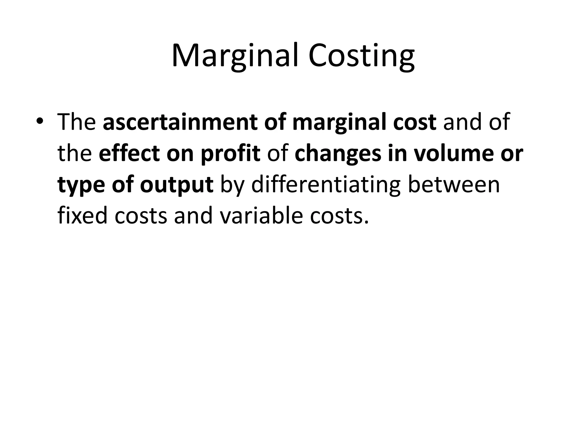 Marginal costing | PPT