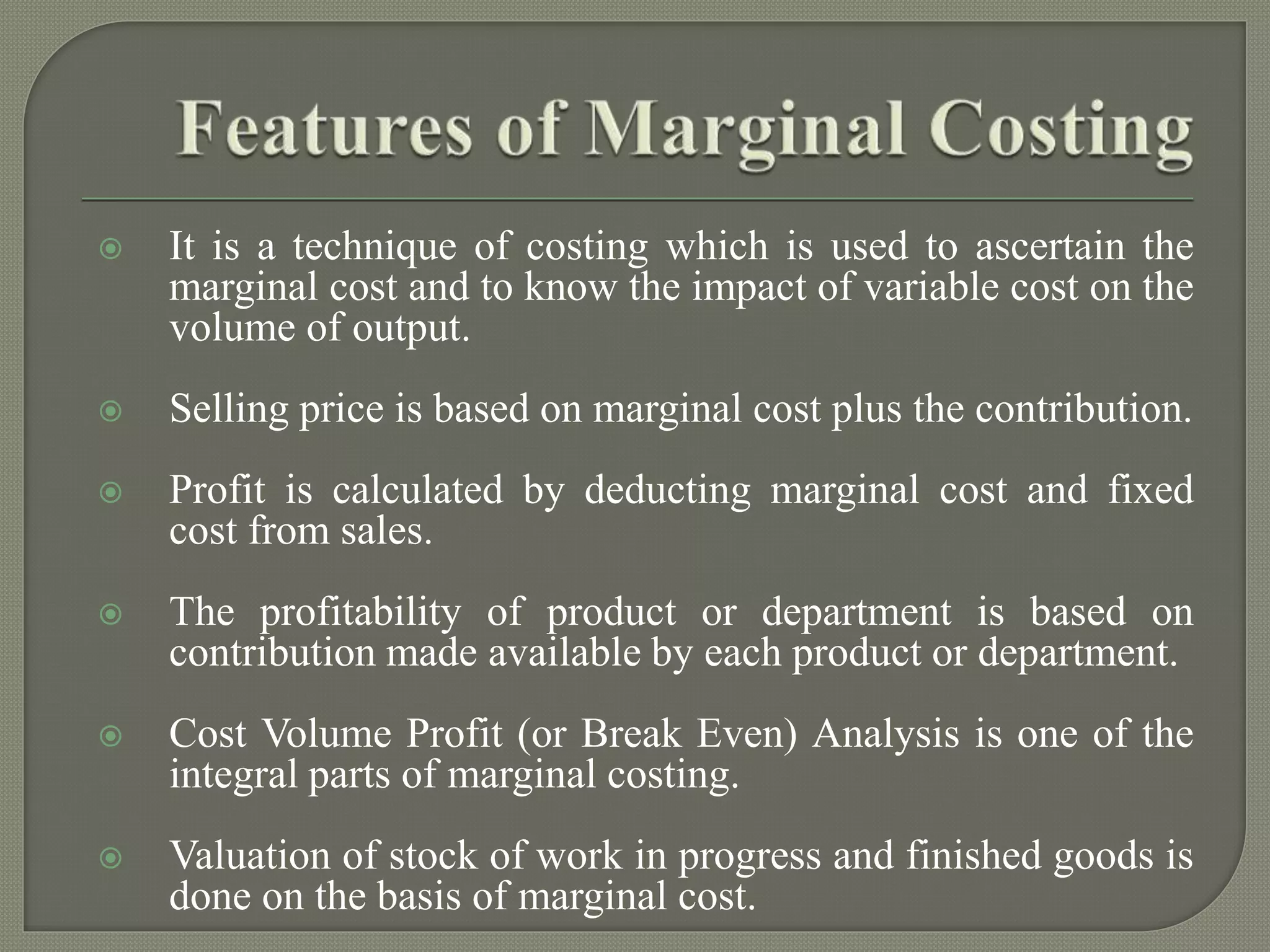 Marginal costing | PPTX