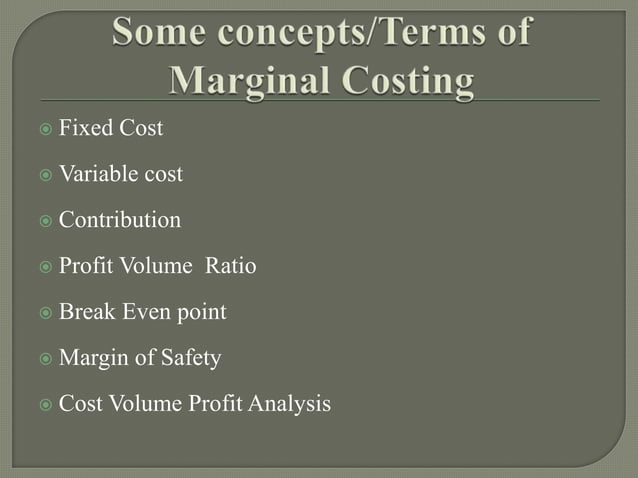 Marginal costing | PPTX