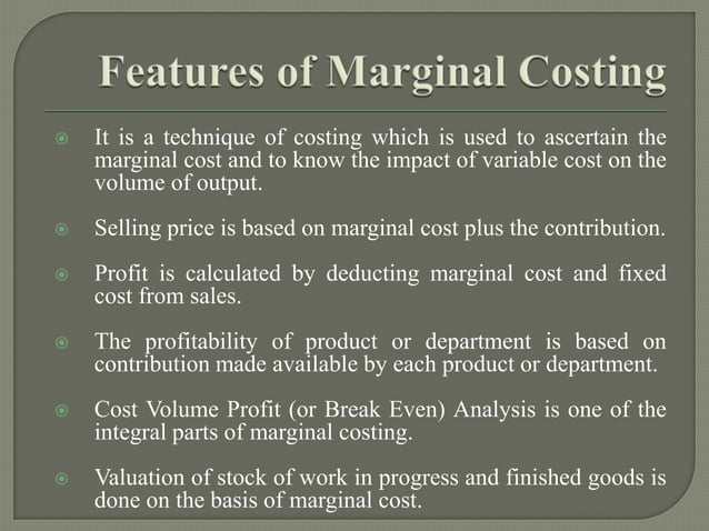 Marginal costing | PPTX