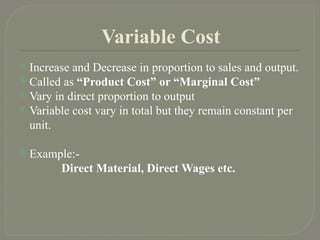 Detailed presentation of marginal costing | PPTX