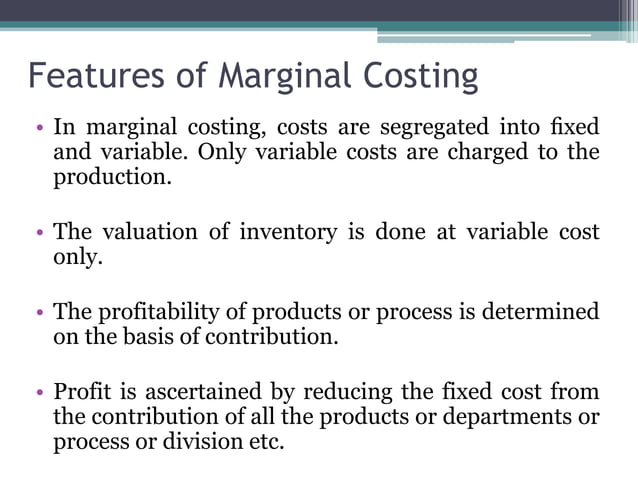 Marginal costing | PPT