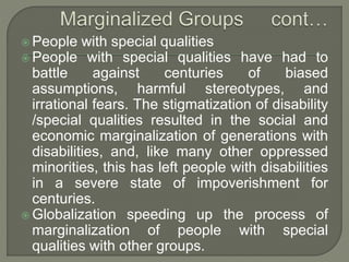 Marginalisation.pptx | Debated Sensitive Social Issues | Sensitive Topics