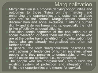 Marginalisation.pptx | Debated Sensitive Social Issues | Sensitive Topics