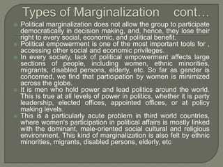 Marginalisation.pptx | Debated Sensitive Social Issues | Sensitive Topics