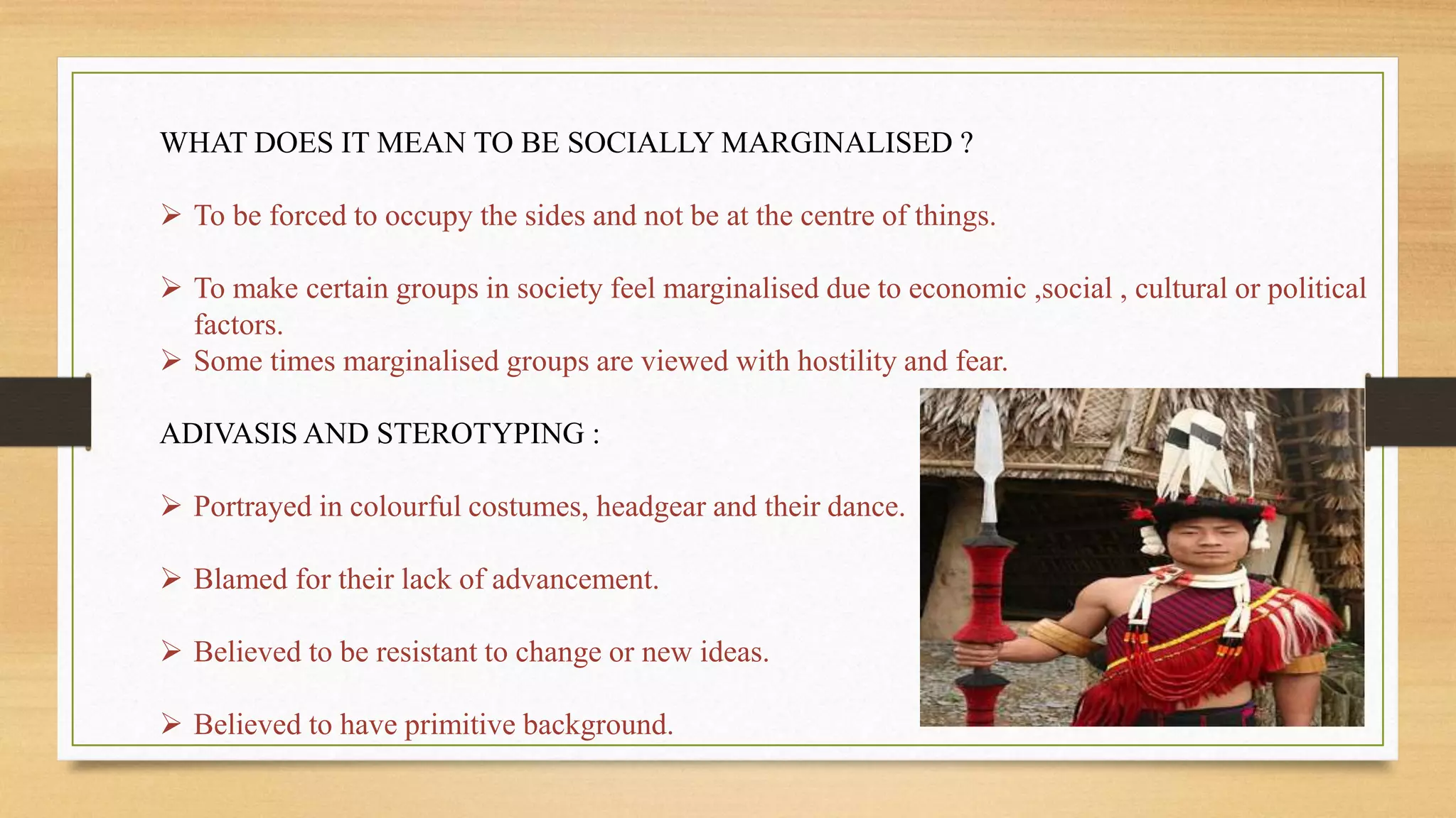 Marginalisation ppt | PPTX