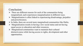 Marginalisation ppt | PPTX