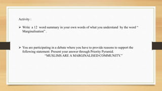Marginalisation ppt | PPTX