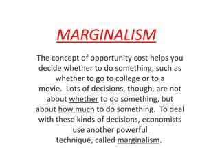 Marginalism | PPTX