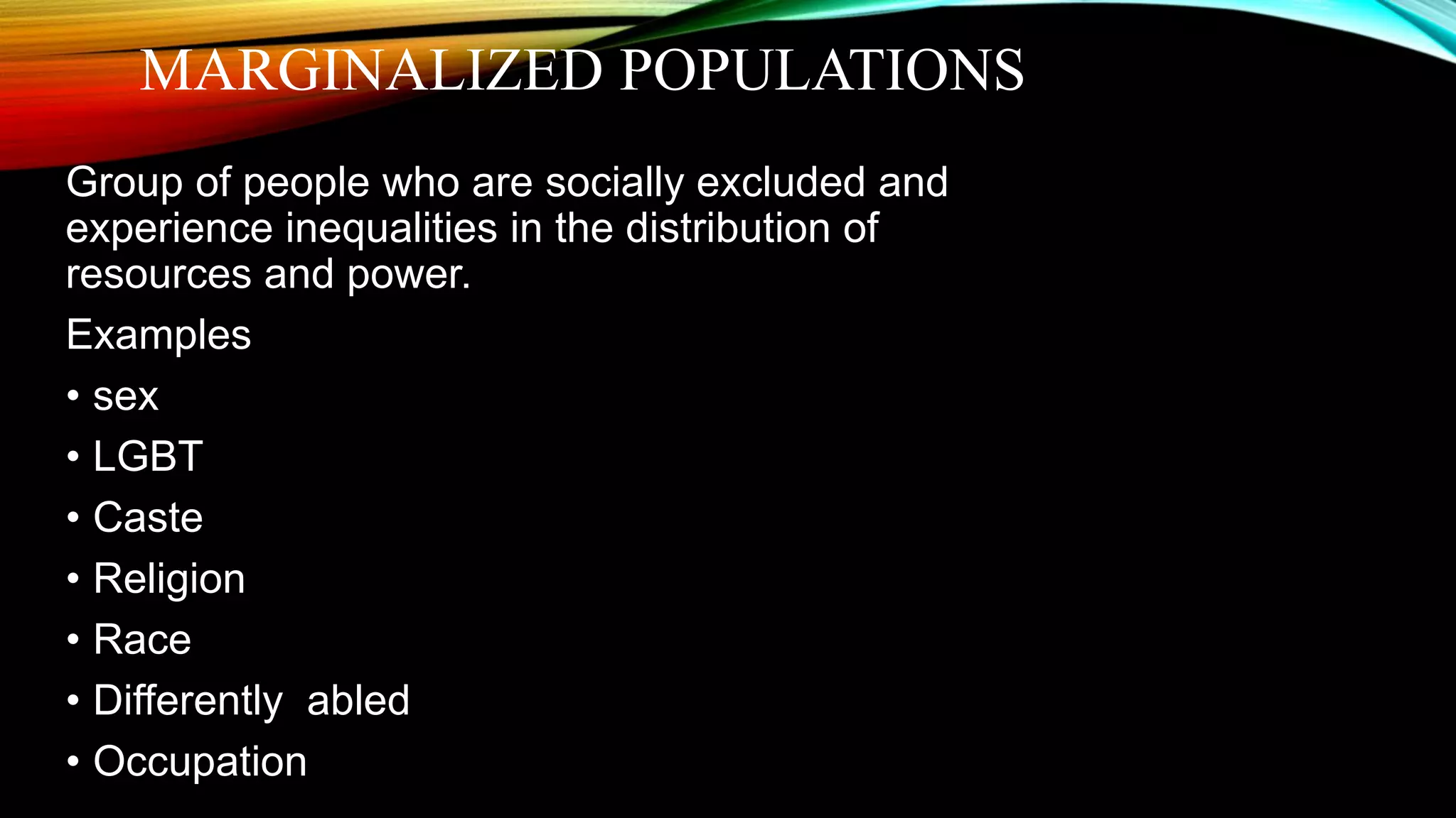 Marginalization and economic development,the role of human right | PPTX