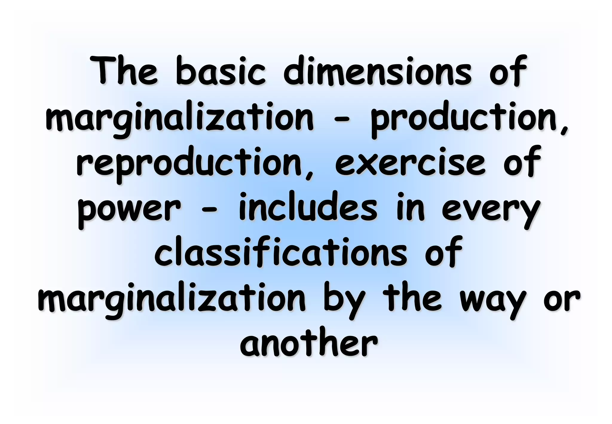 Marginalization & social exclusion | PDF