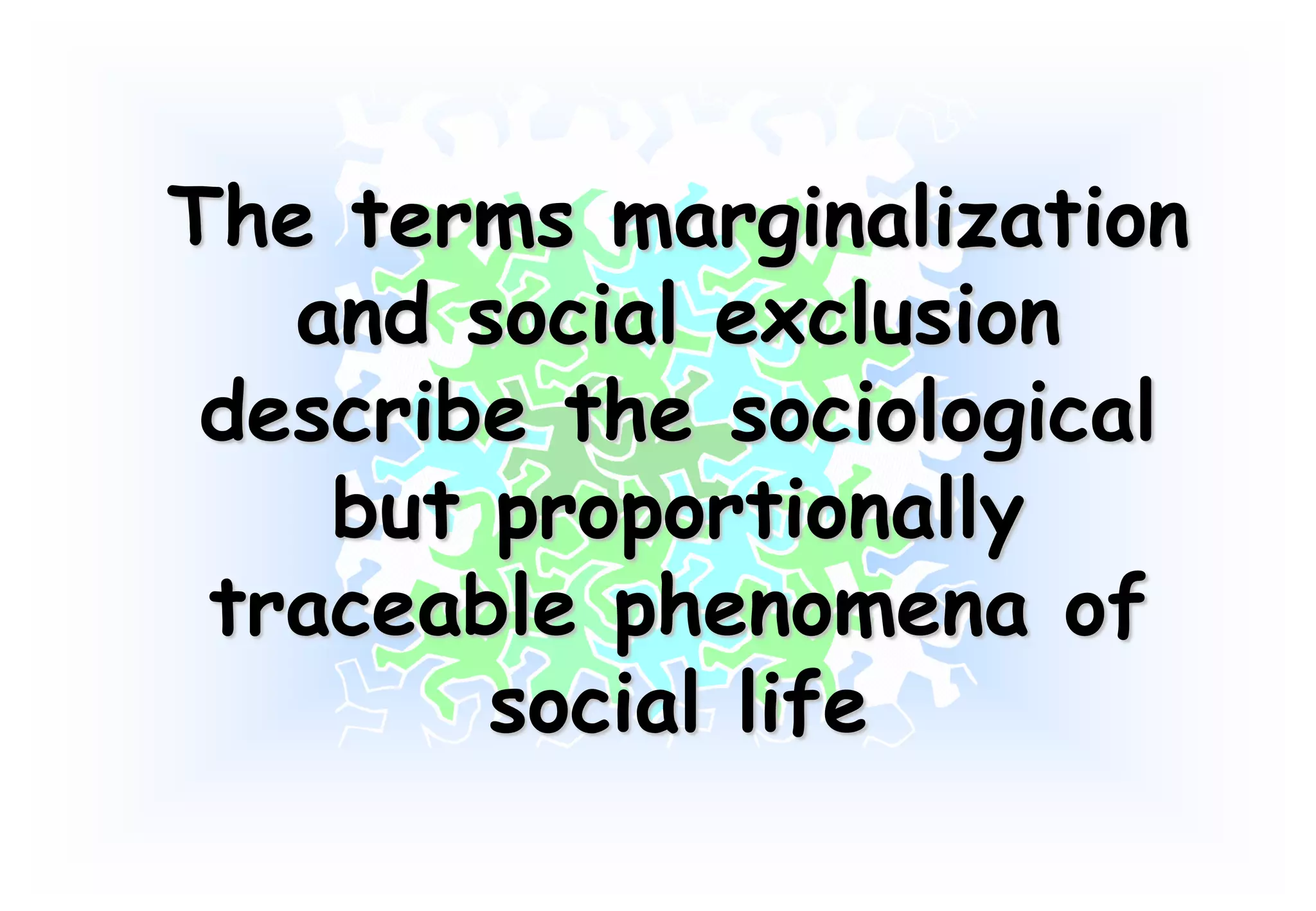 Marginalization & social exclusion | PDF
