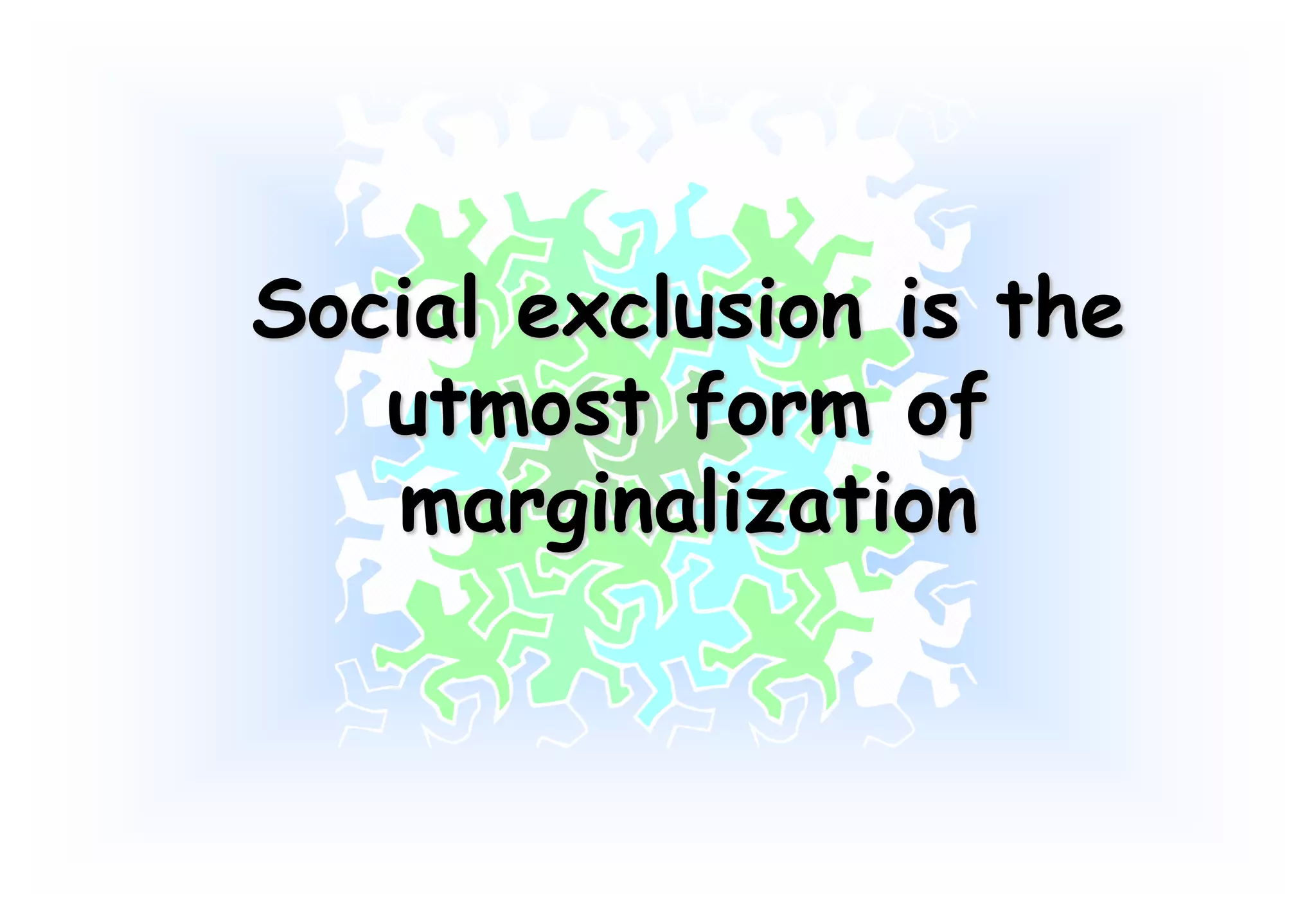 Marginalization & social exclusion | PDF