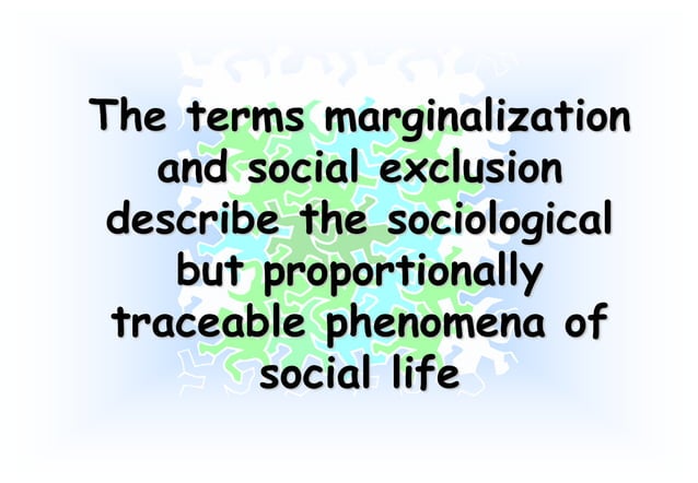Marginalization & social exclusion | PDF