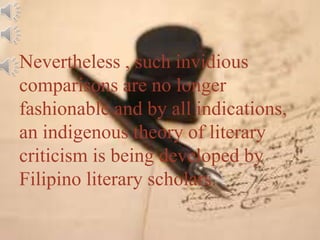 Marginalizing Filipino Literature | PPTX