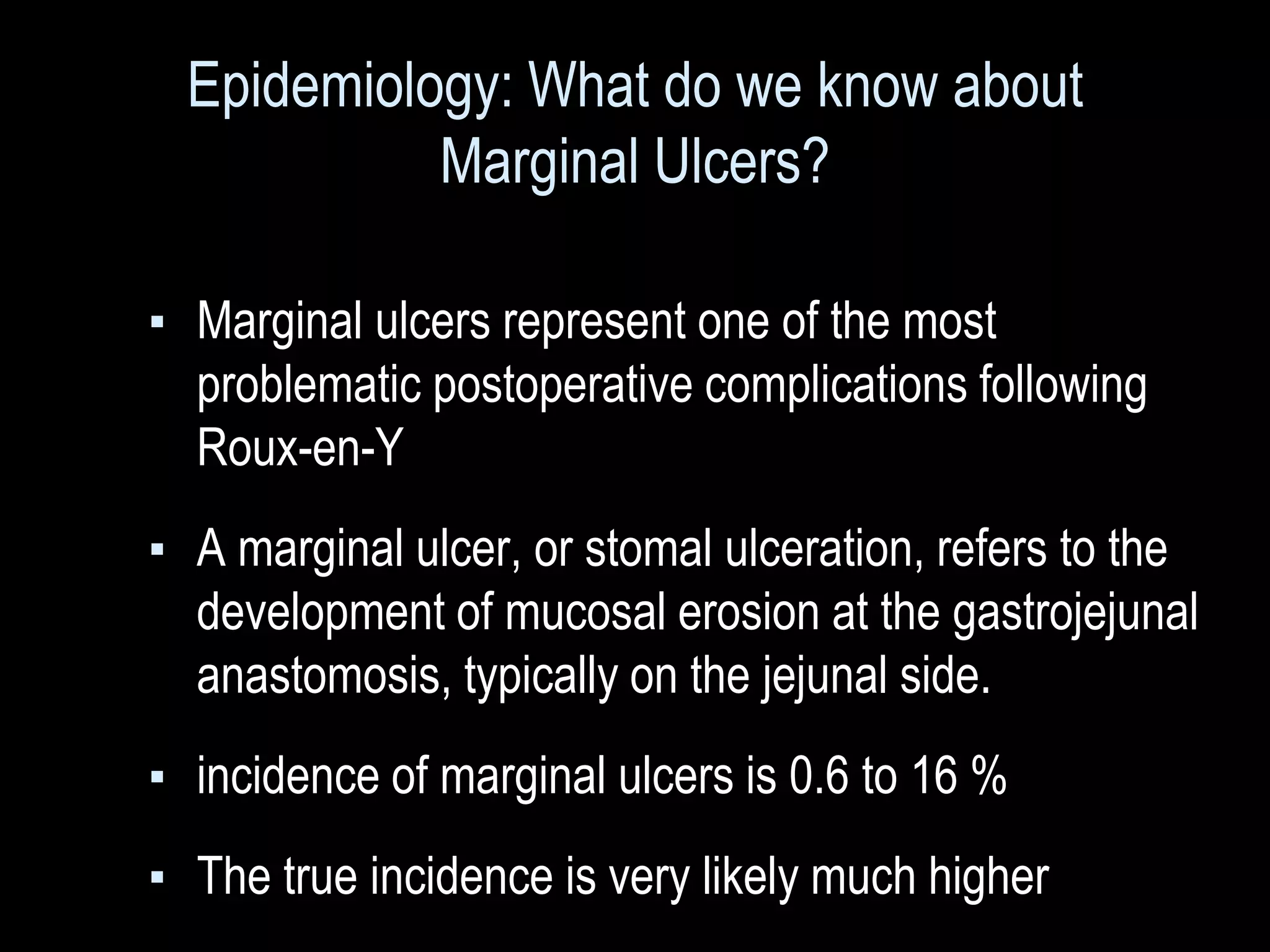 Marginal ulcer gastric bypass (MGB vs RNY) | PPTX
