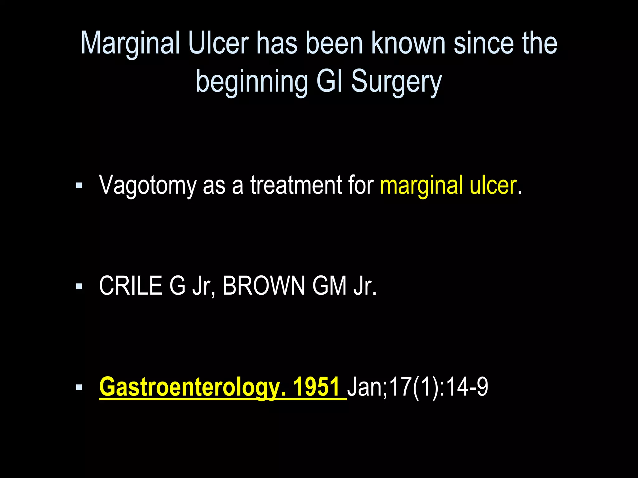 Marginal ulcer gastric bypass (MGB vs RNY) | PPTX