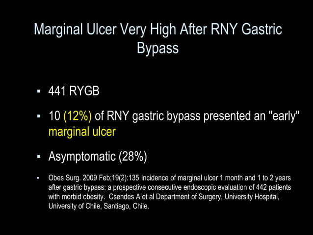 Marginal ulcer gastric bypass (MGB vs RNY) | PPT