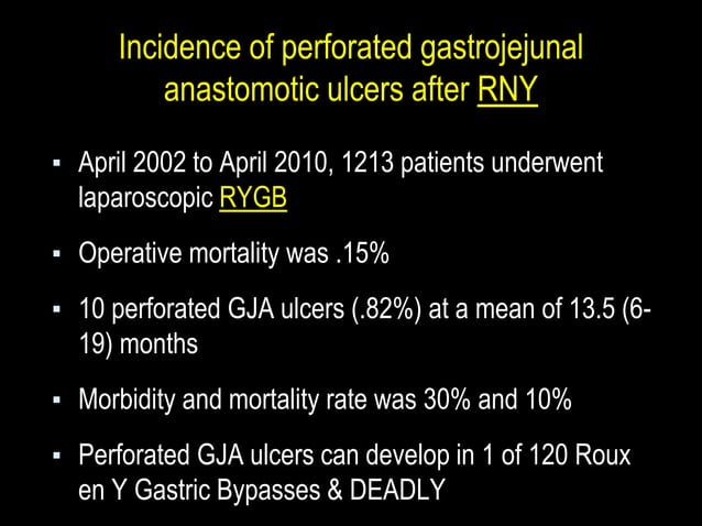 Marginal ulcer gastric bypass (MGB vs RNY) | PPTX | Digestive Disorders ...