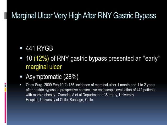Presentation; Marginal ulcer gastric bypass | PPTX | Digestive ...