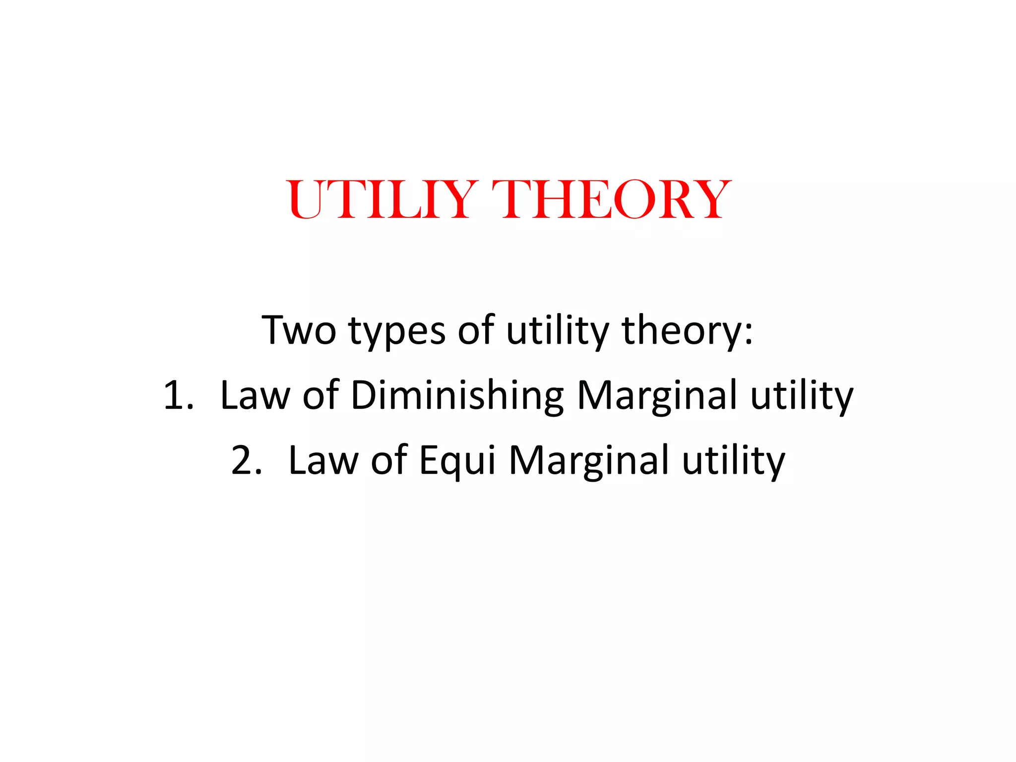 law of diminishing Marginal utility | PPTX