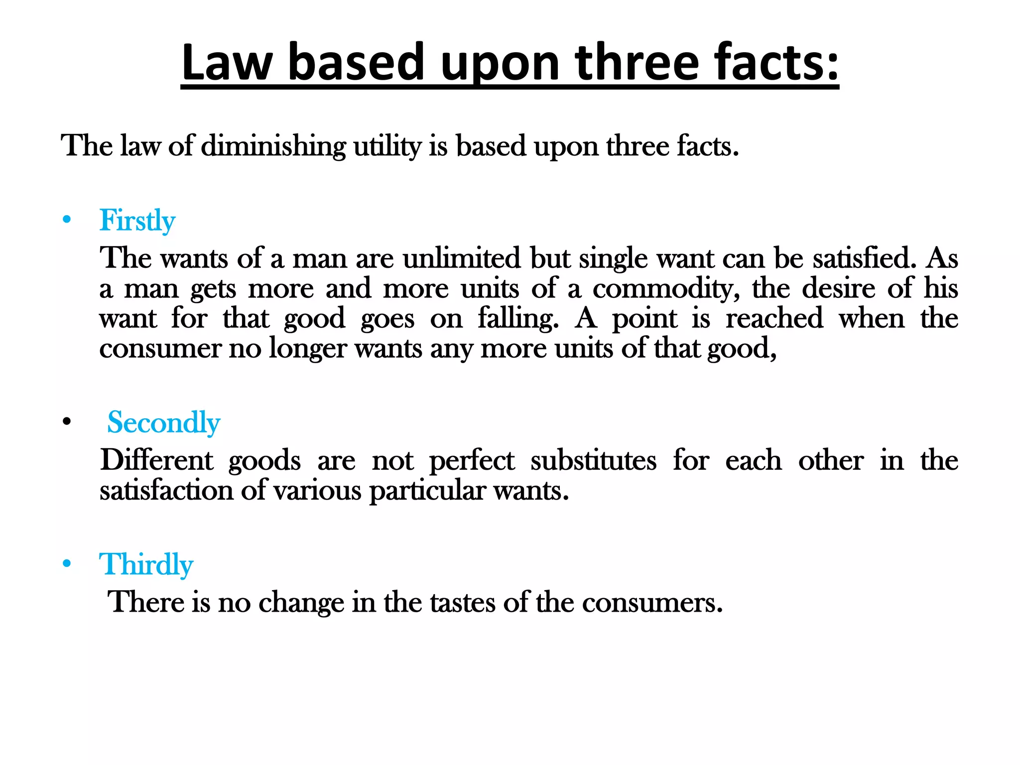 law of diminishing Marginal utility | PPTX