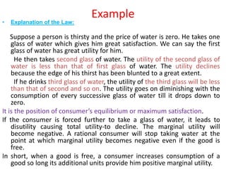 law of diminishing Marginal utility | PPTX