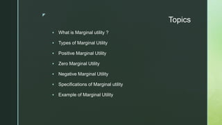 Marginal utility | PPT