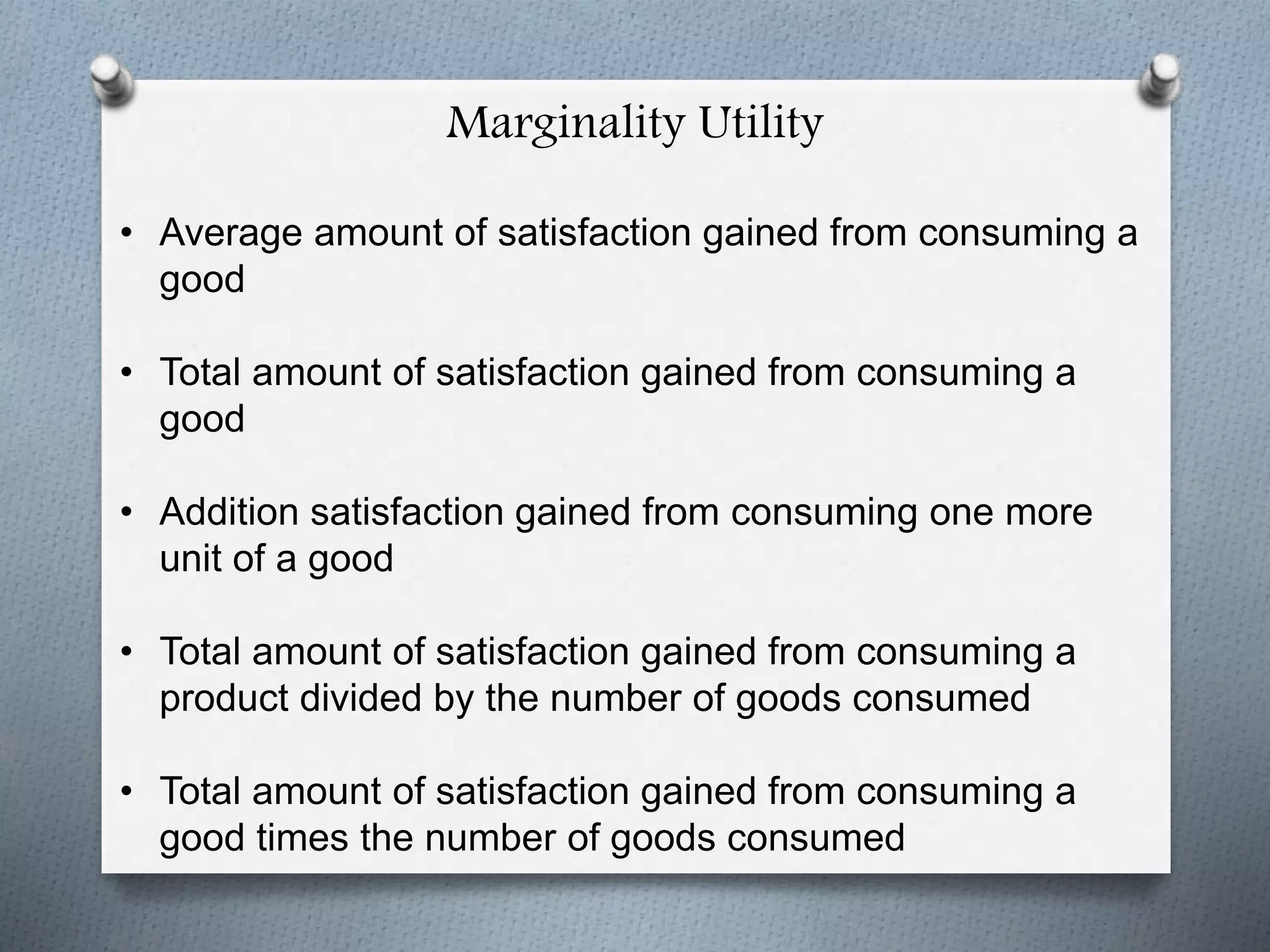 Marginal utility approach | PPT