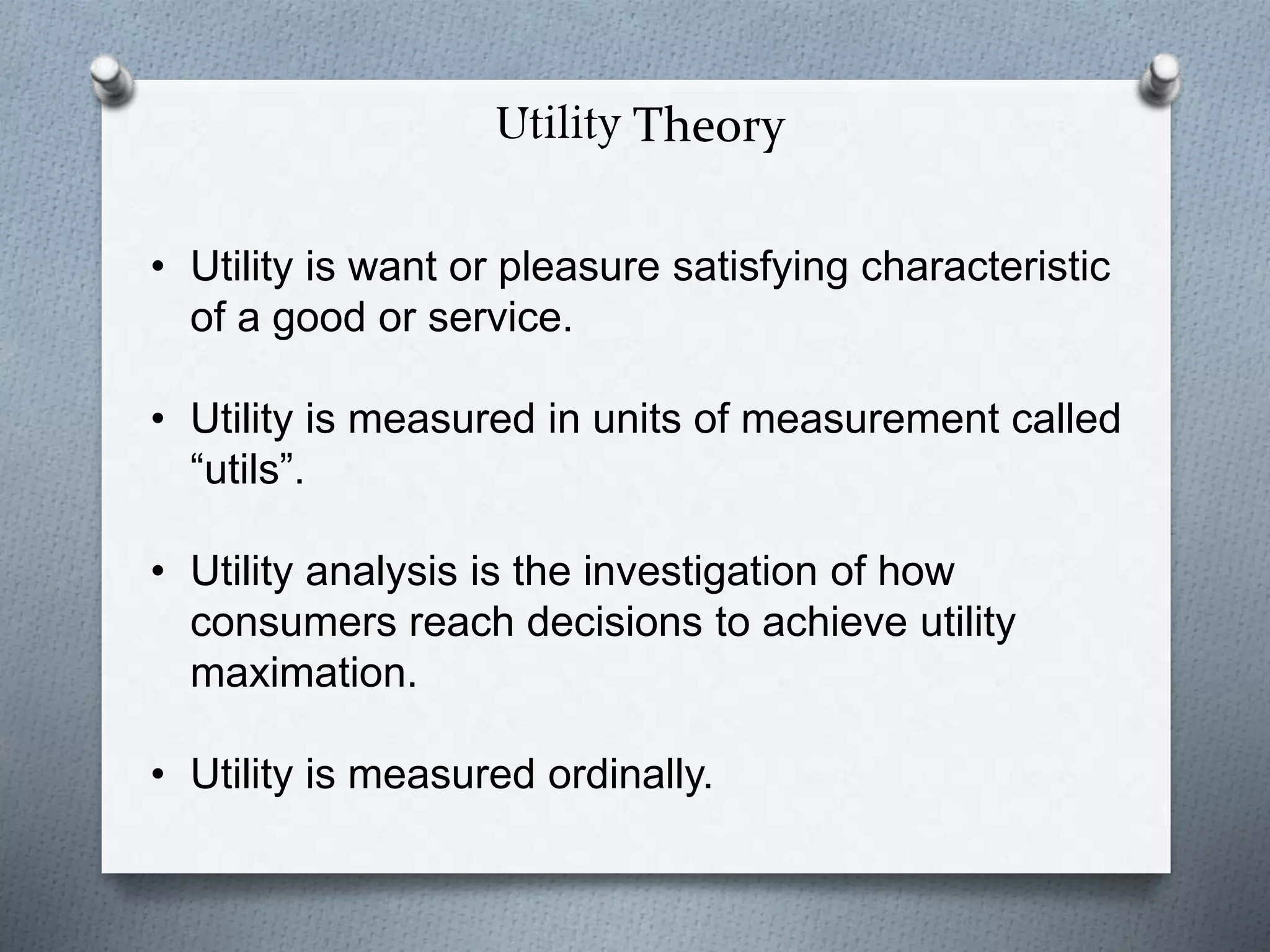 Marginal utility approach | PPT